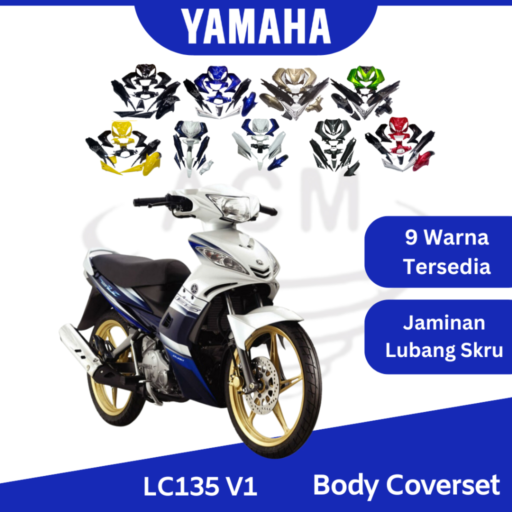 YAMAHA 135LC V1 4 Stroke Speed Body Cover Set Kit LC135 Coverset LCV1 ...