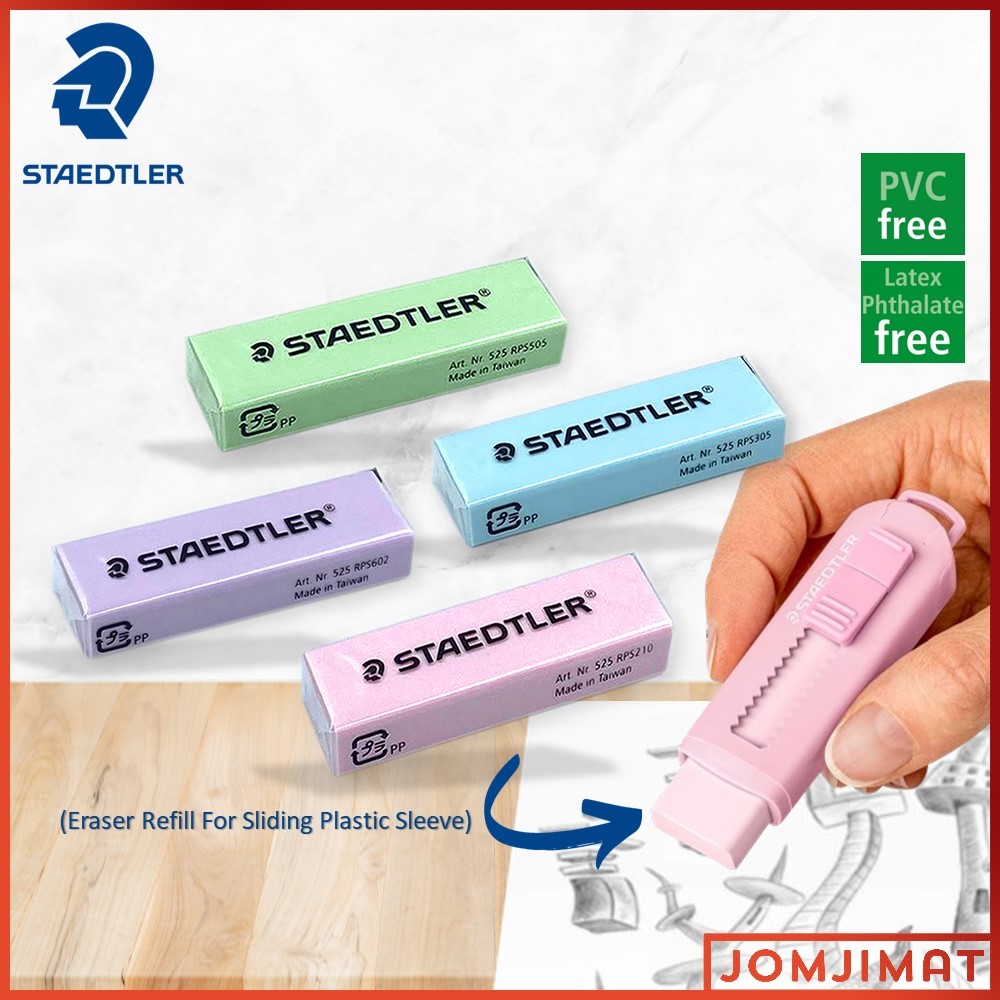 Staedtler PVC-Free Eraser 525 RPS Refill For 525 PS1P-1 / 525 PS1H-1 ...