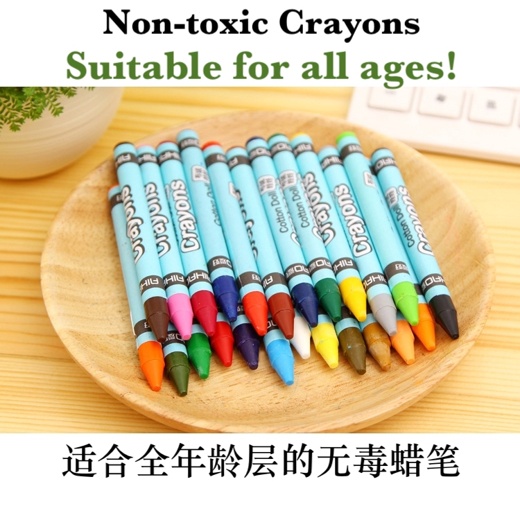 Non-toxic Crayon Crayons for Kids Colouring Coloring Early Learning ...
