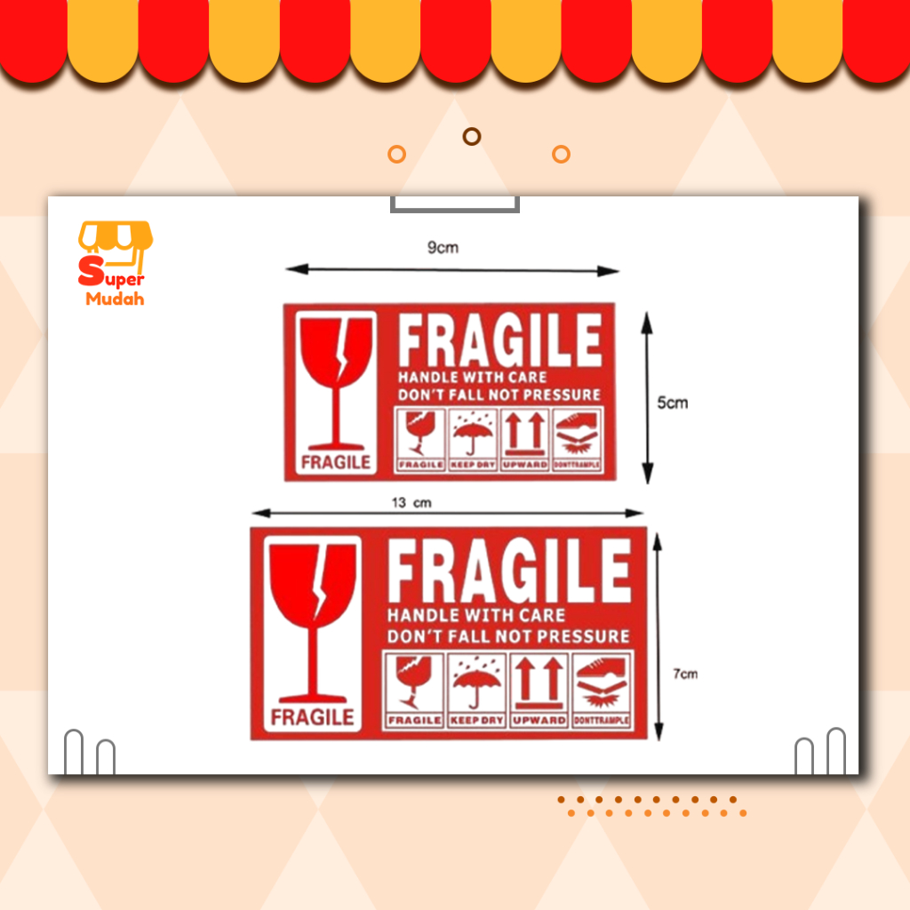 1000pcs Fragile Stickers Warning Labels Fragile Labels Ready Stock ...