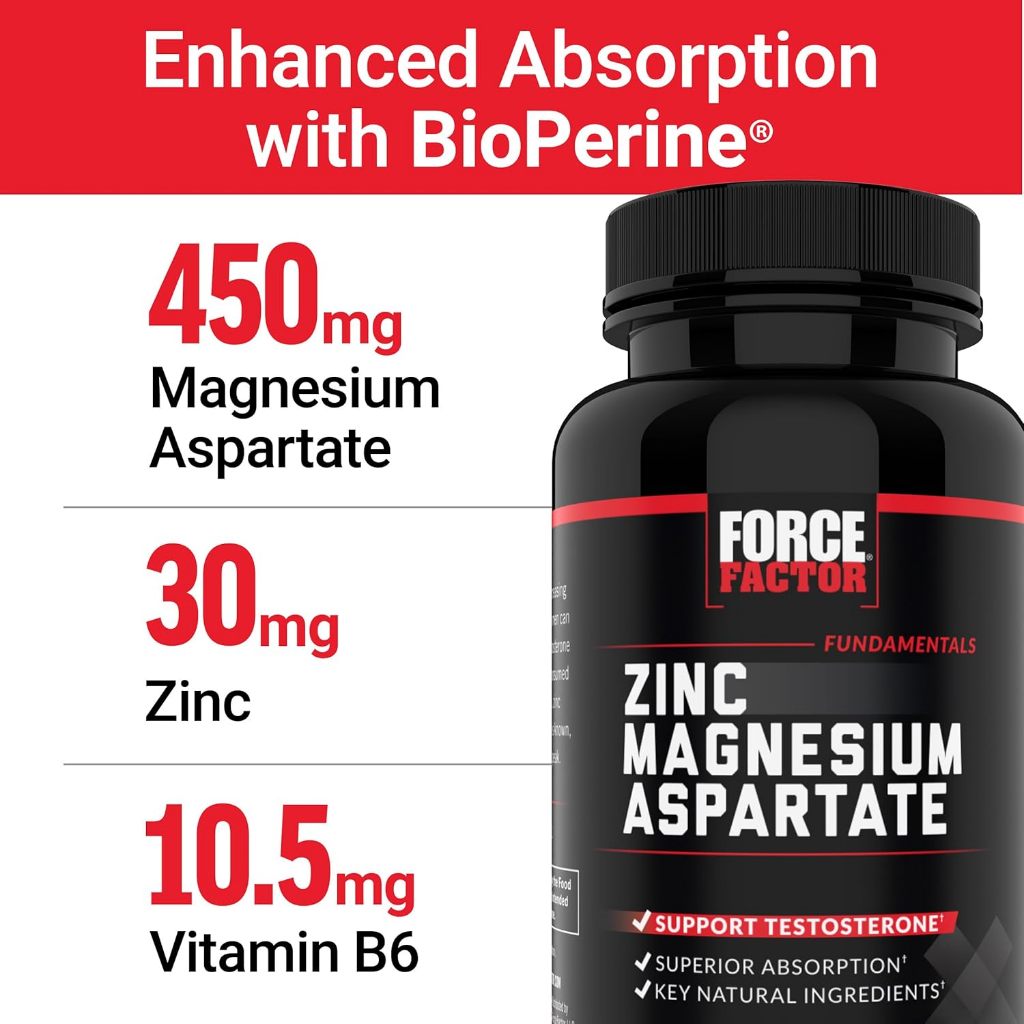 Force Factor, Fundamentals, Zinc Magnesium Aspartate, ZMA, 60 Tablets ...