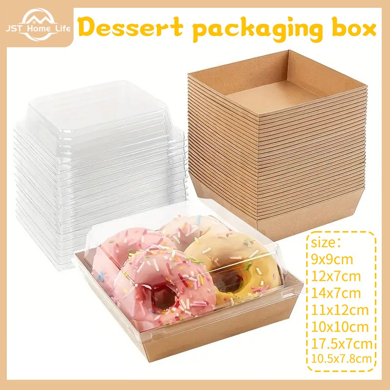 Kraft/White Paper Square and Rectangular Cake Box / Sandwich Box with ...