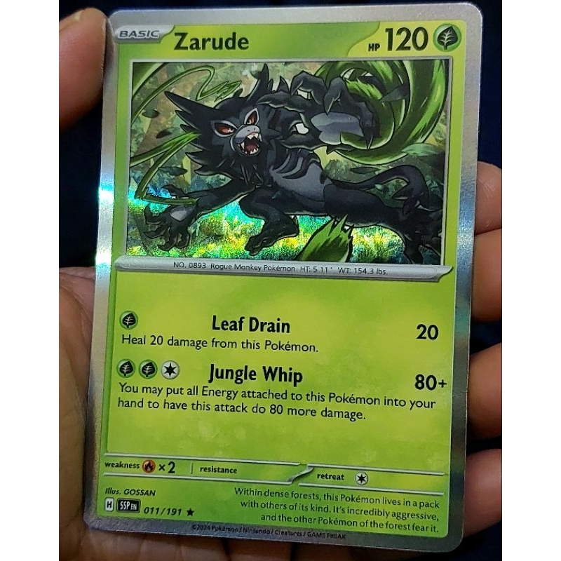 Pokemon TCG - Zarude Surging Sparks, Holo Card | Shopee Philippines