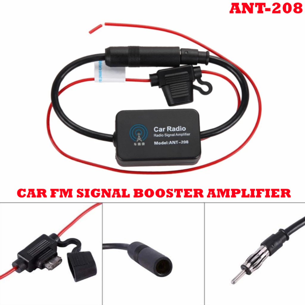 ANT 208 Car Antenna Booster Signal Amplifier Frequency Receiver AM/FM ...