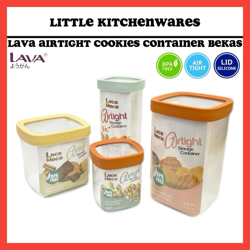 LAVA Stackable Airtight Transparent Food Storage Container Kitchen ...