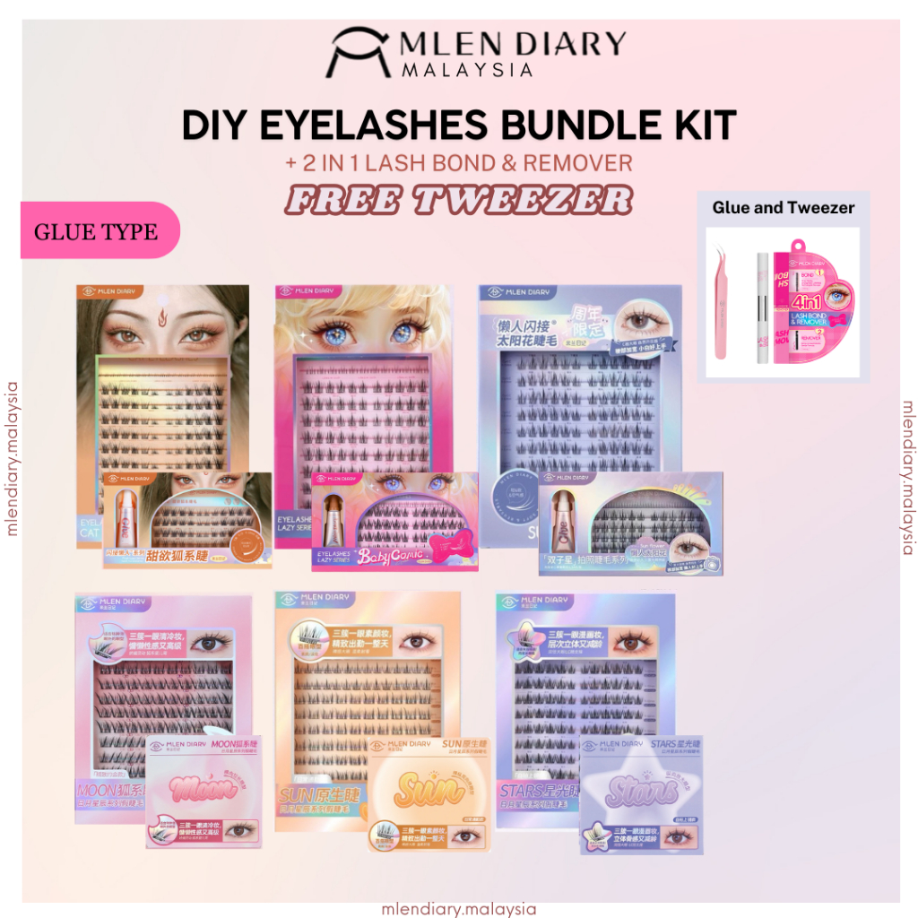 MLEN DIARY Bundle DIY Eyelashes Extension Kit | Shopee Philippines