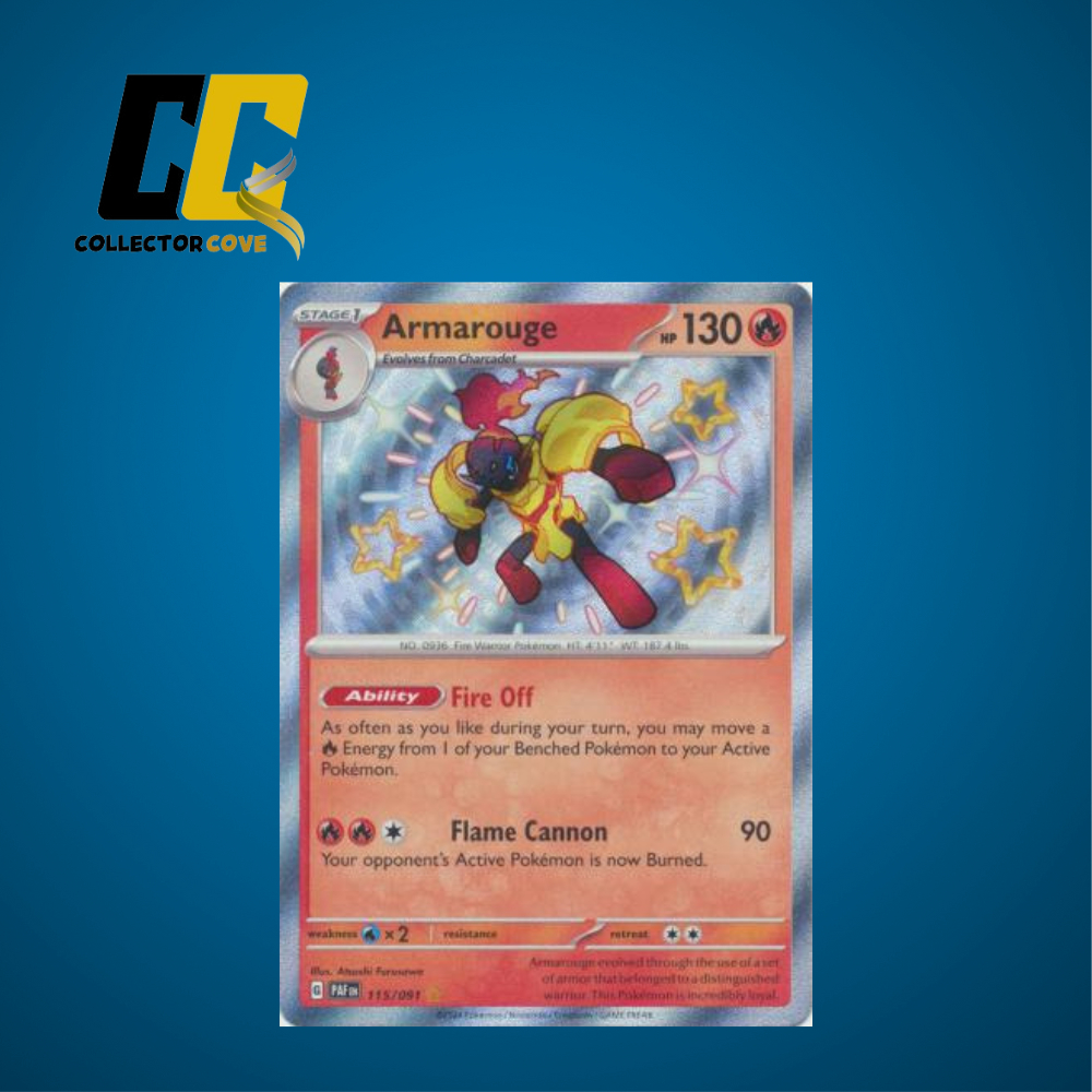 Pokemon Armarouge - 115/091 - Shiny Scarlet & Violet: Paldean Fates ...