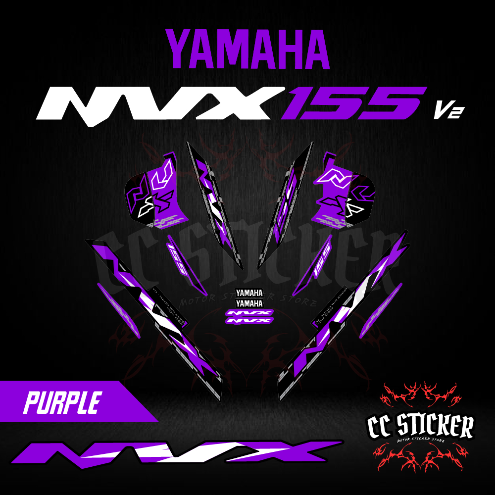 YAMAHA AEROX/NVX 155 V2 MOTOR STICKER STRIPE NVX V2 (41) CUSTOM NVX ...