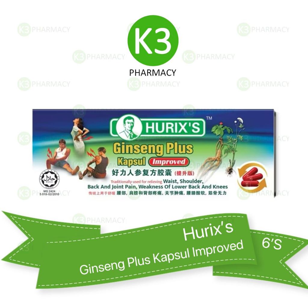 Hurix's Ginseng Plus Kapsul Improved (6'S) | Shopee Philippines