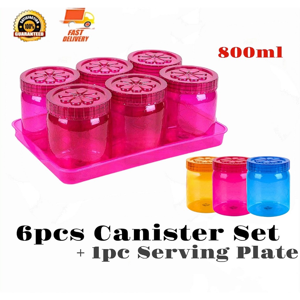 6pcs Set Bekas Kuih Raya Set / Cookies Container Set / Bekas Kuih Raya ...