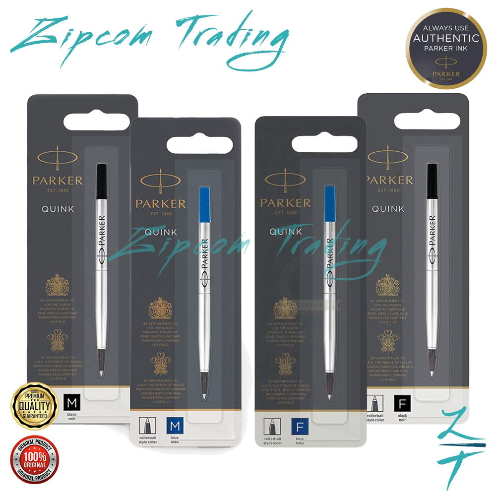 PARKER QUINK Rollerball Pen Ink Refill ( Fine / Medium ) | Shopee ...