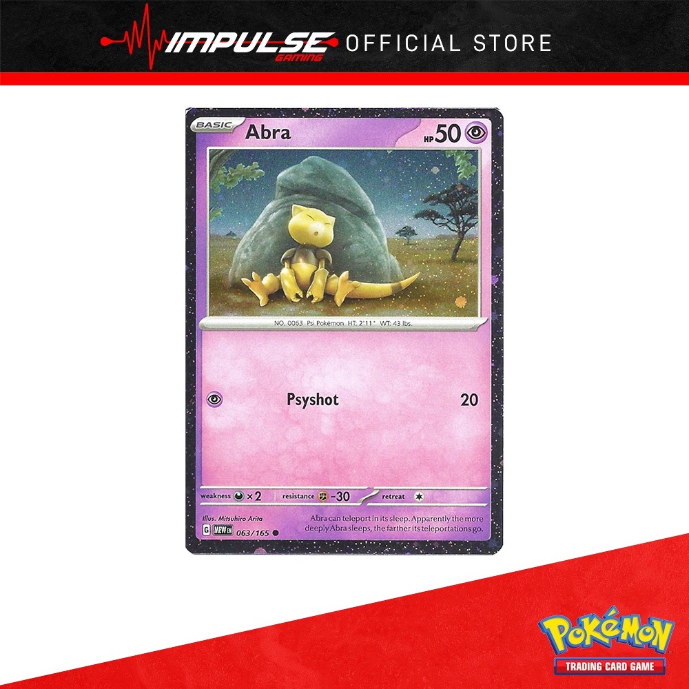 Card Pokemon Tcg Eng: SV3.5 151 063/165 Abra | Shopee Philippines