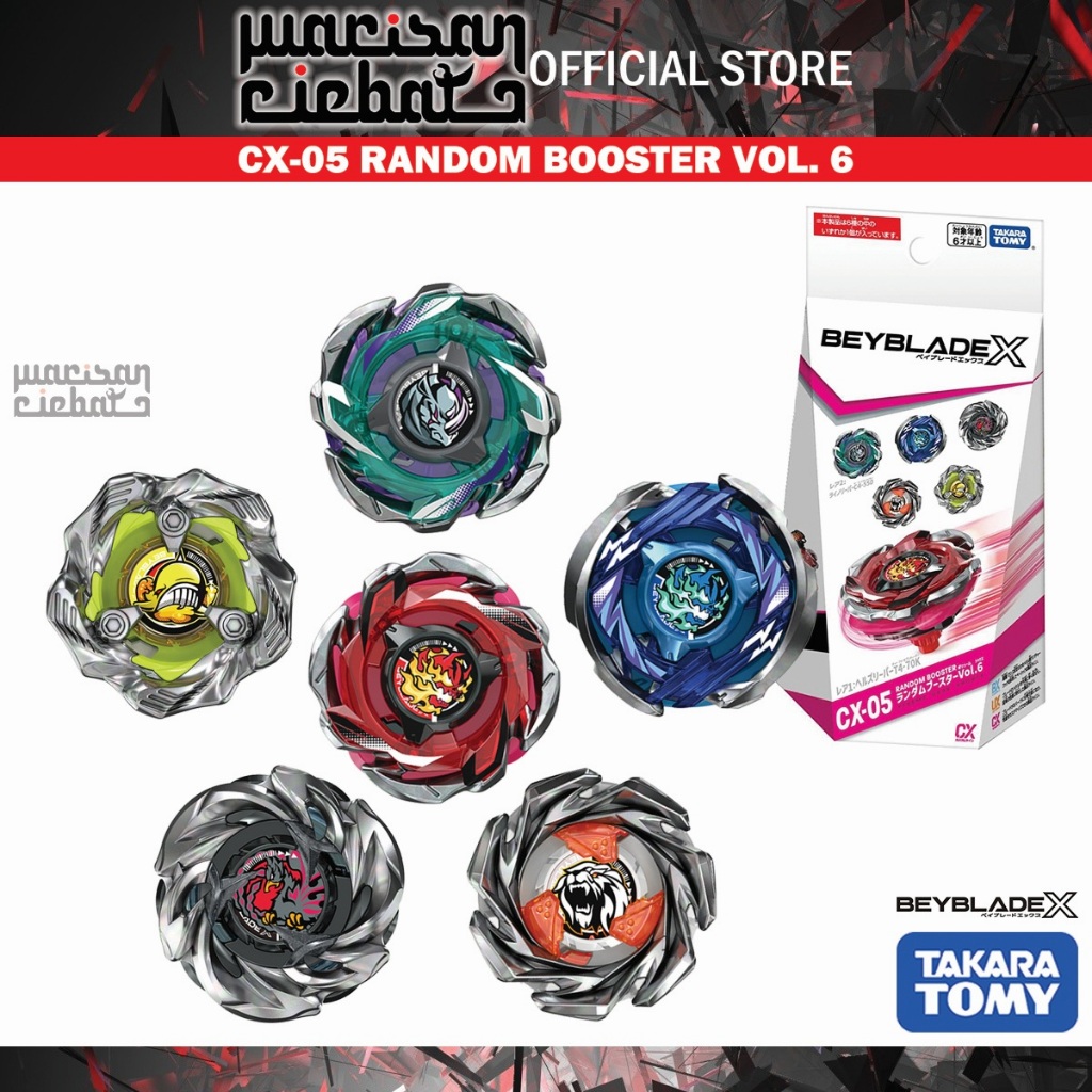 Takara Tomy Beyblade X CX-05 Random Booster Vol. 6 (Full Set 6/6 ...