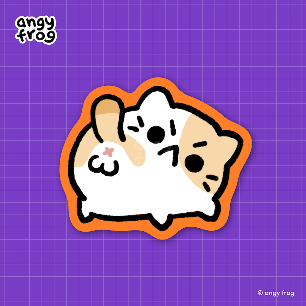 Angy Frog Angy Cat Balls Sticker Shopee Philippines