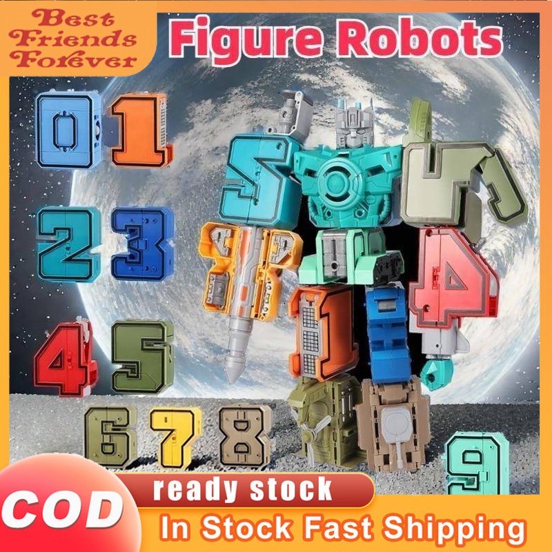 BFF 24SS 0-9 Numbers Transformer Robot Alphabet Number Transformer ...