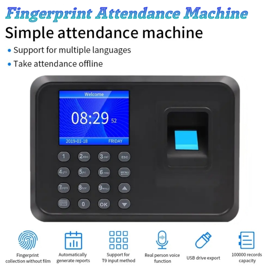 Punch Card Thumbprint Attendance Biometric Fingerprint Attendance ...