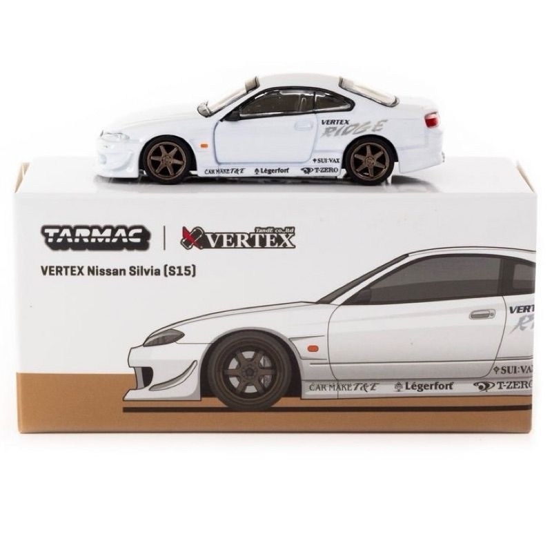 1/64 Tarmac VERTEX Nissan Silvia S15 (White) Static Display Scale Model ...