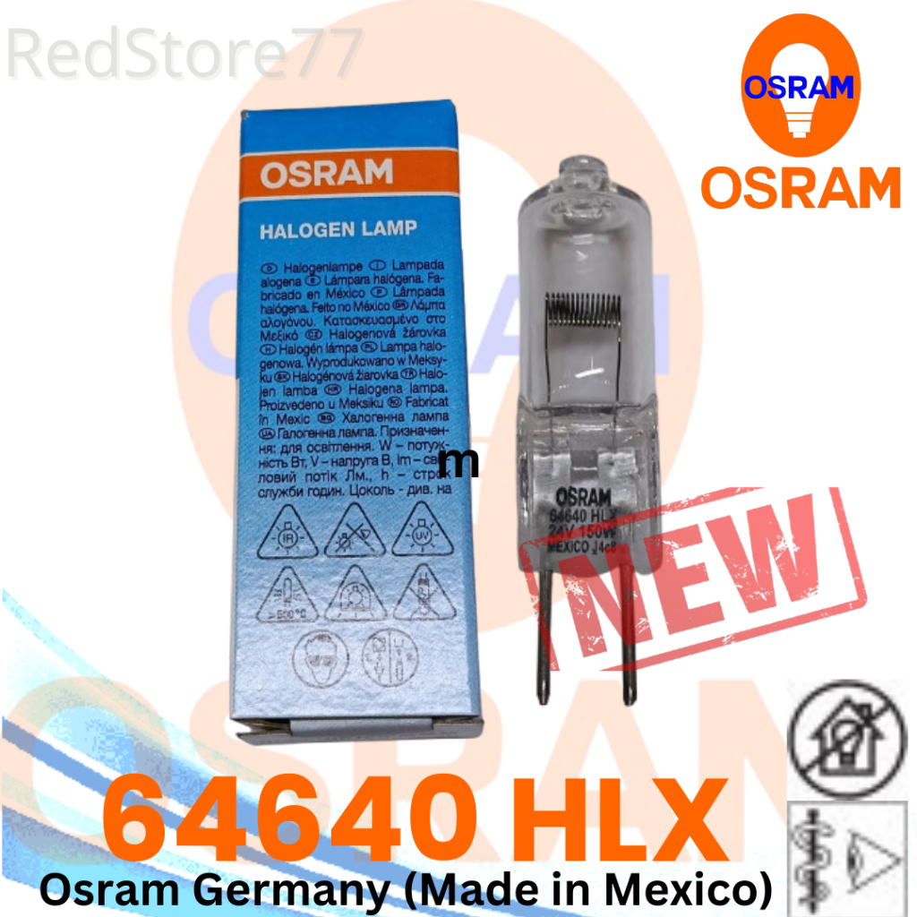 NEW PACKING, MADE IN MEXICO. 100% OSRAM 64640 HLX 24V 150W HALOGEN BULB ...