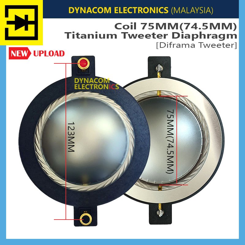 Coil 75MM(74.5MM) Titanium Tweeter Diaphragm Tweeter Coil Tweeter ...