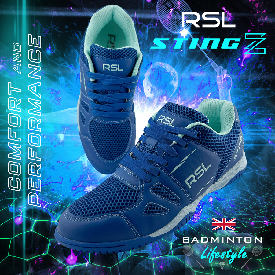 RSL STINGZ Badminton shoes Junior Blue/Turqoise | Shopee Philippines