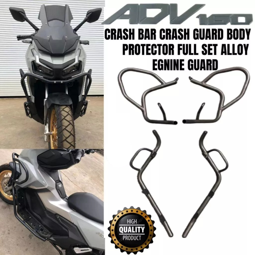 Honda ADV160 Crash Bar Frame Perfect Welding Black steel Crash Guard Body Protector Full Set ADV ...