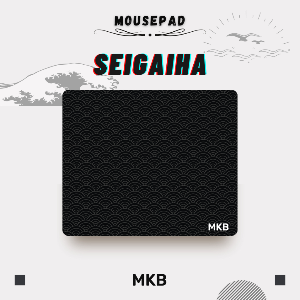 MKB Seigaiha Glass Mousepad Micro-Etched Anti-Fingerprint Anti-Slip ...