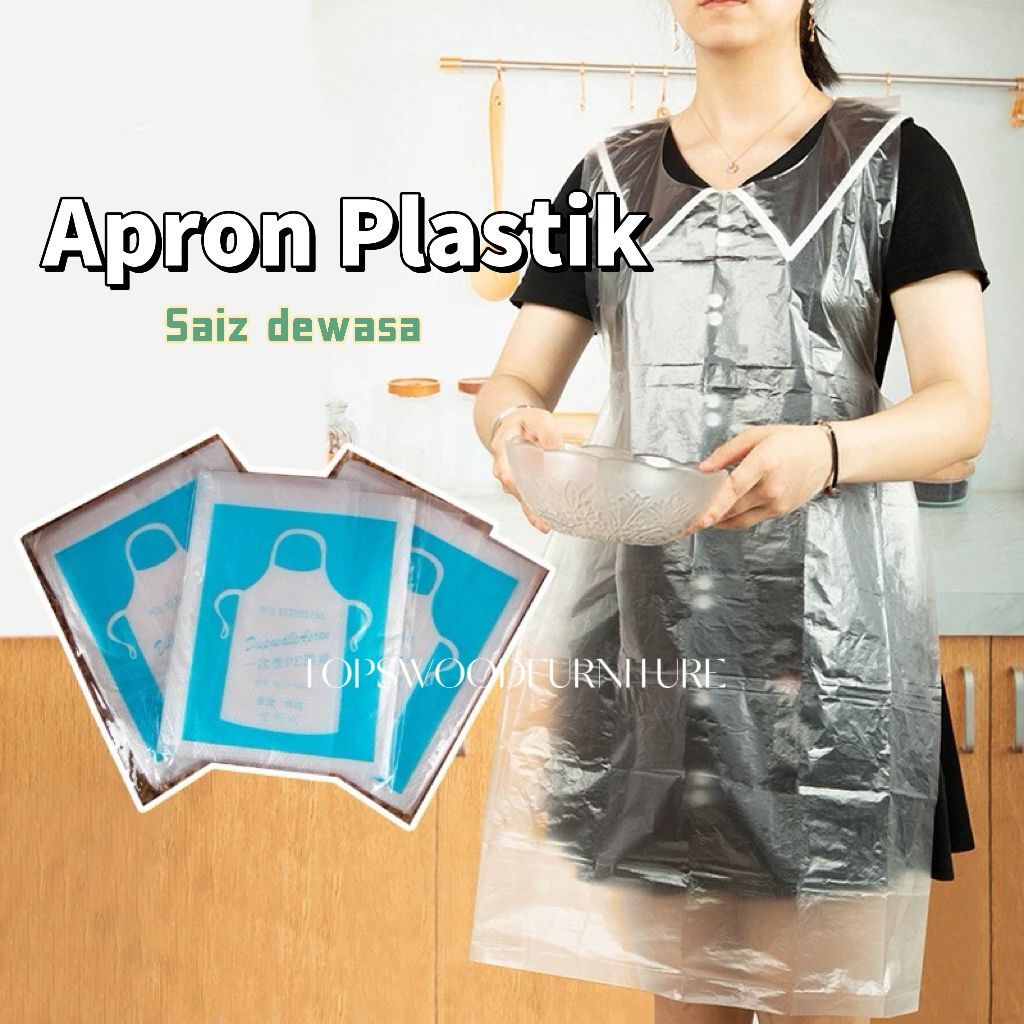 Apron Plastik Pakai Buang 1 PC PE Apron Disposable Apron | Shopee ...
