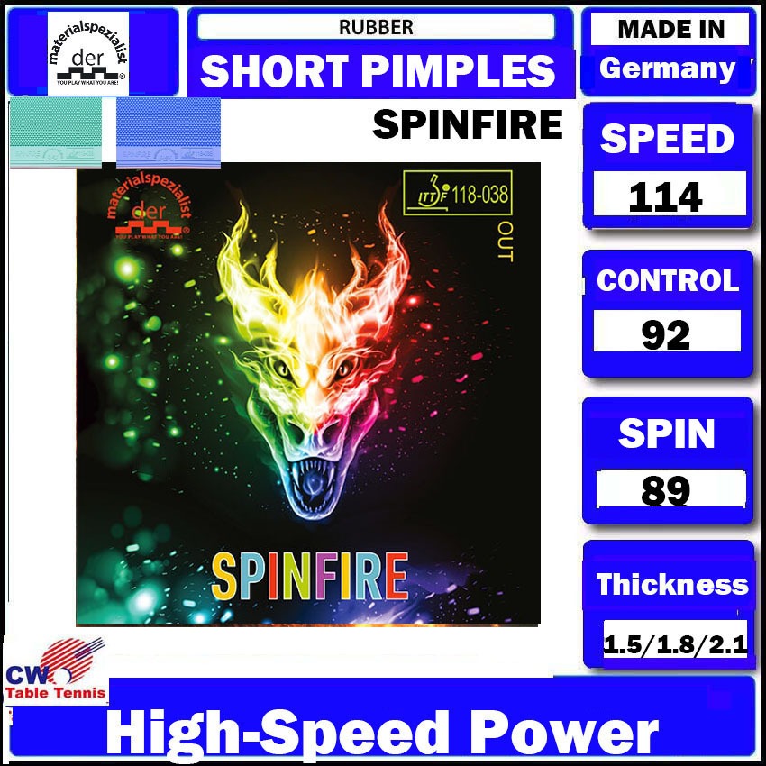 Der Materialspezialist Spinfire Short Pimples Table Tennis Rubber Getah ...