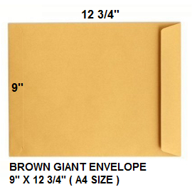 BROWN GIANT ENVELOPE A4 SIZE 9′′ X 12.75′′ (10s/pack) | Shopee Philippines