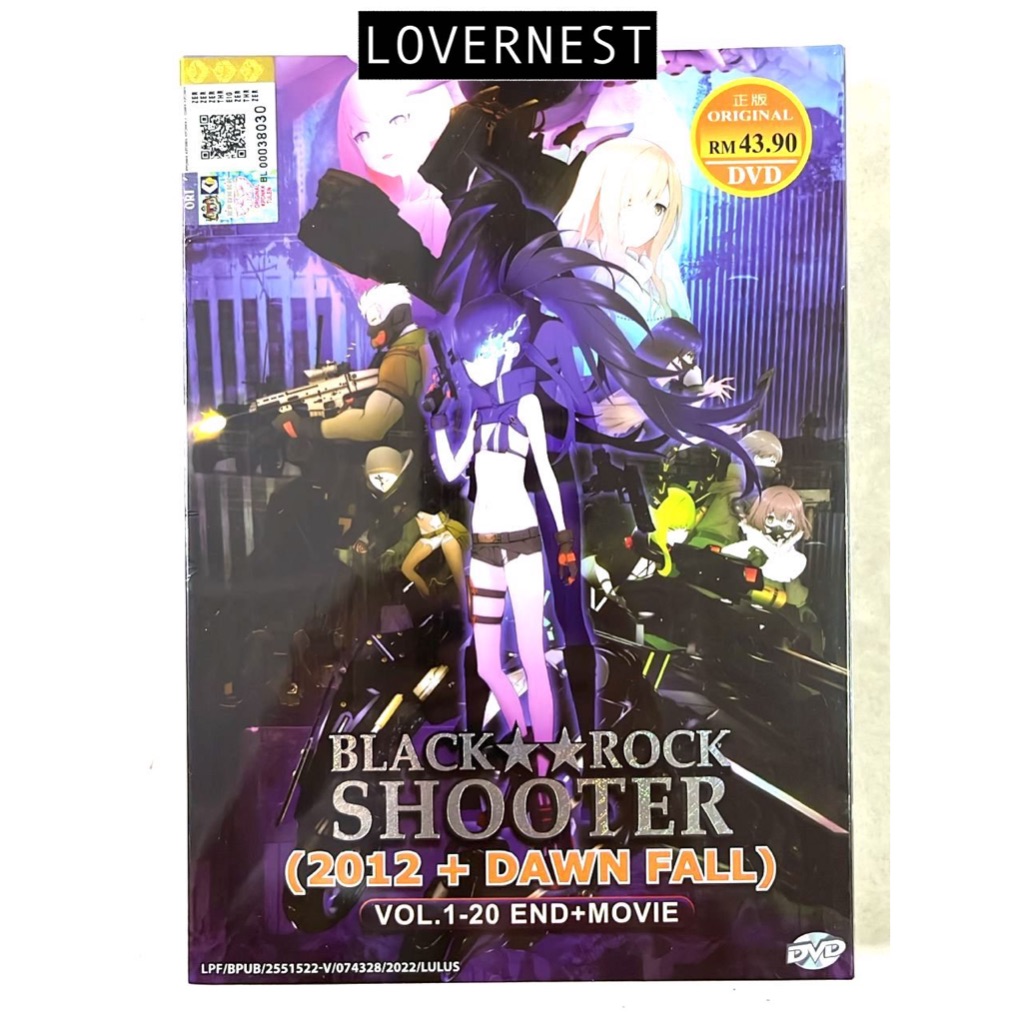 Anime DVD Black Rock Shooter 2012 + Dawn Fall + The Movie 动漫 BRS ...