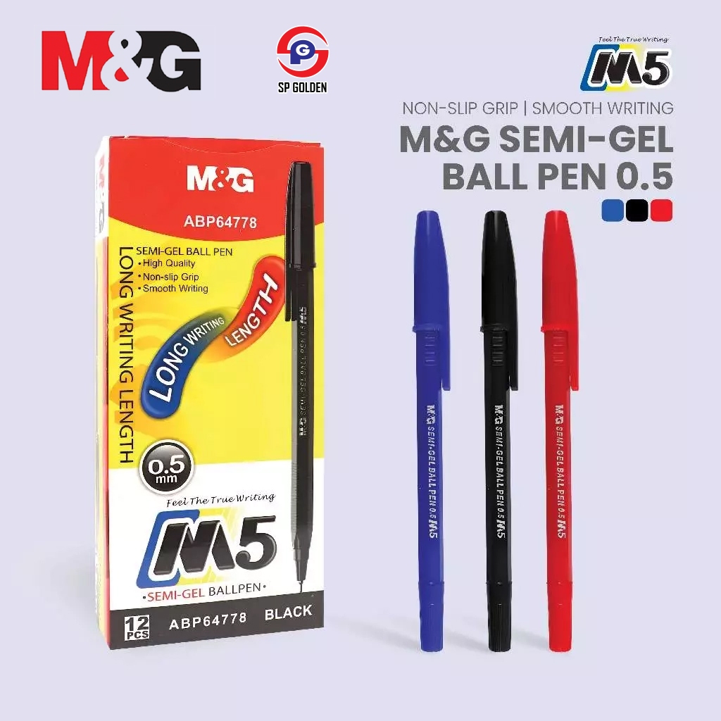 M&G M5 Semi-Gel Ball Pen 0.5mm | Shopee Philippines