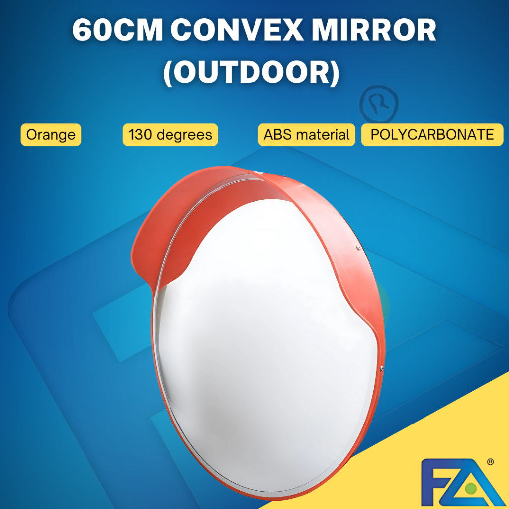 60CM CONVEX MIRROR OUTDOOR POLYCARBONATE TRAFFIC SAFETY ROAD SAFETY ...