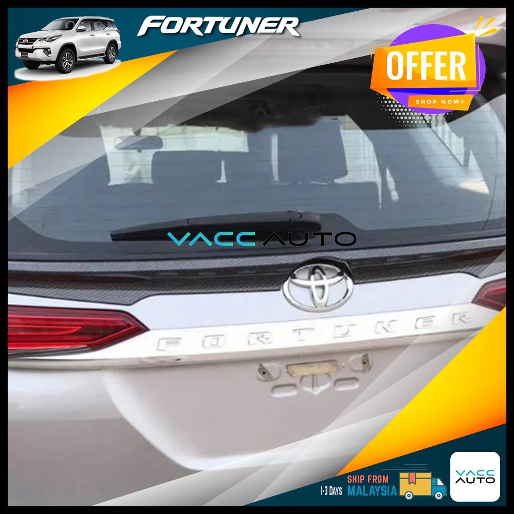 Toyota Fortuner AN150 Spoiler Carbon Fiber ABS Rear Wing Lip Spoiler ...
