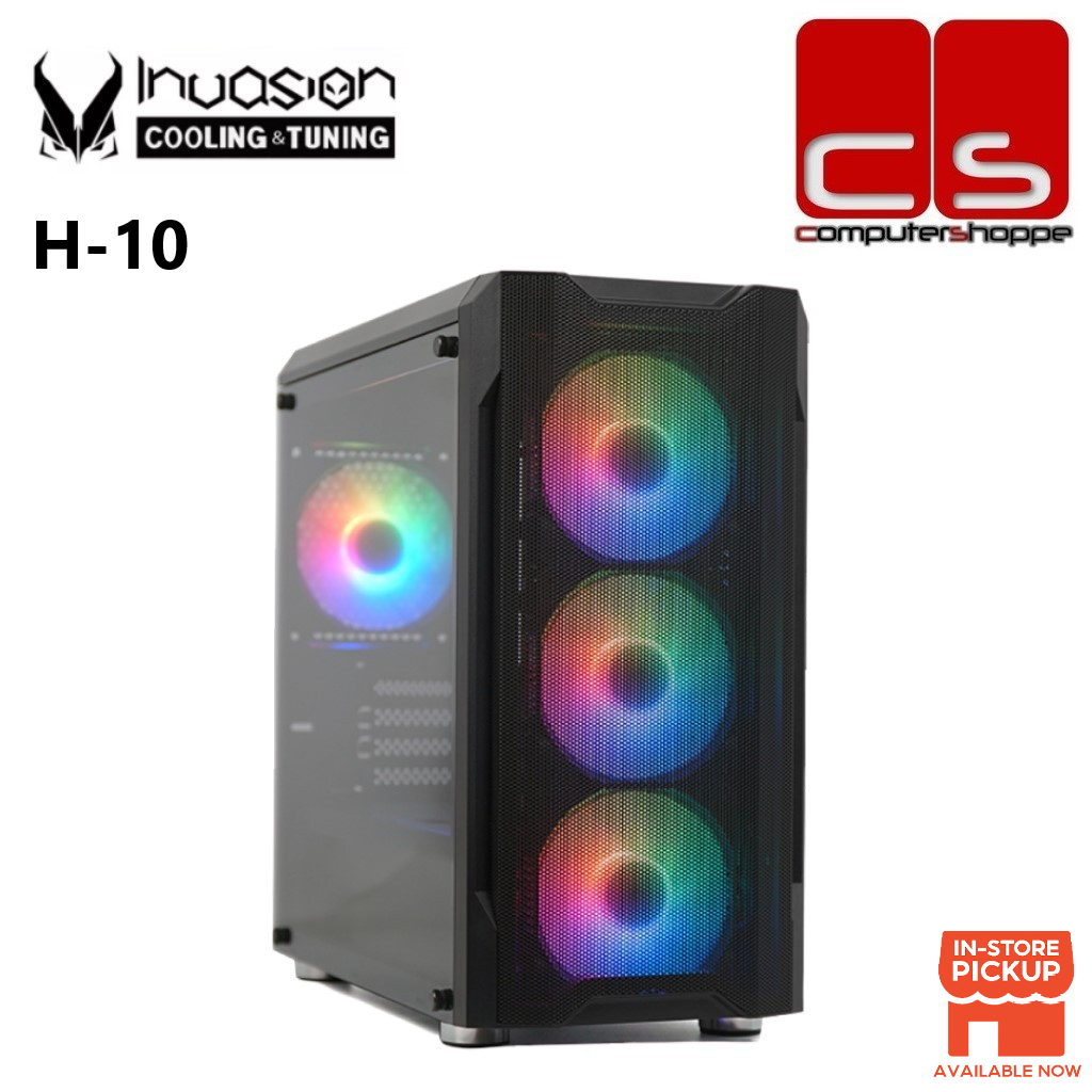 Invasion H-10 M-ATX Mesh Gaming Case with ARGB Fan (AURORA FAN ...