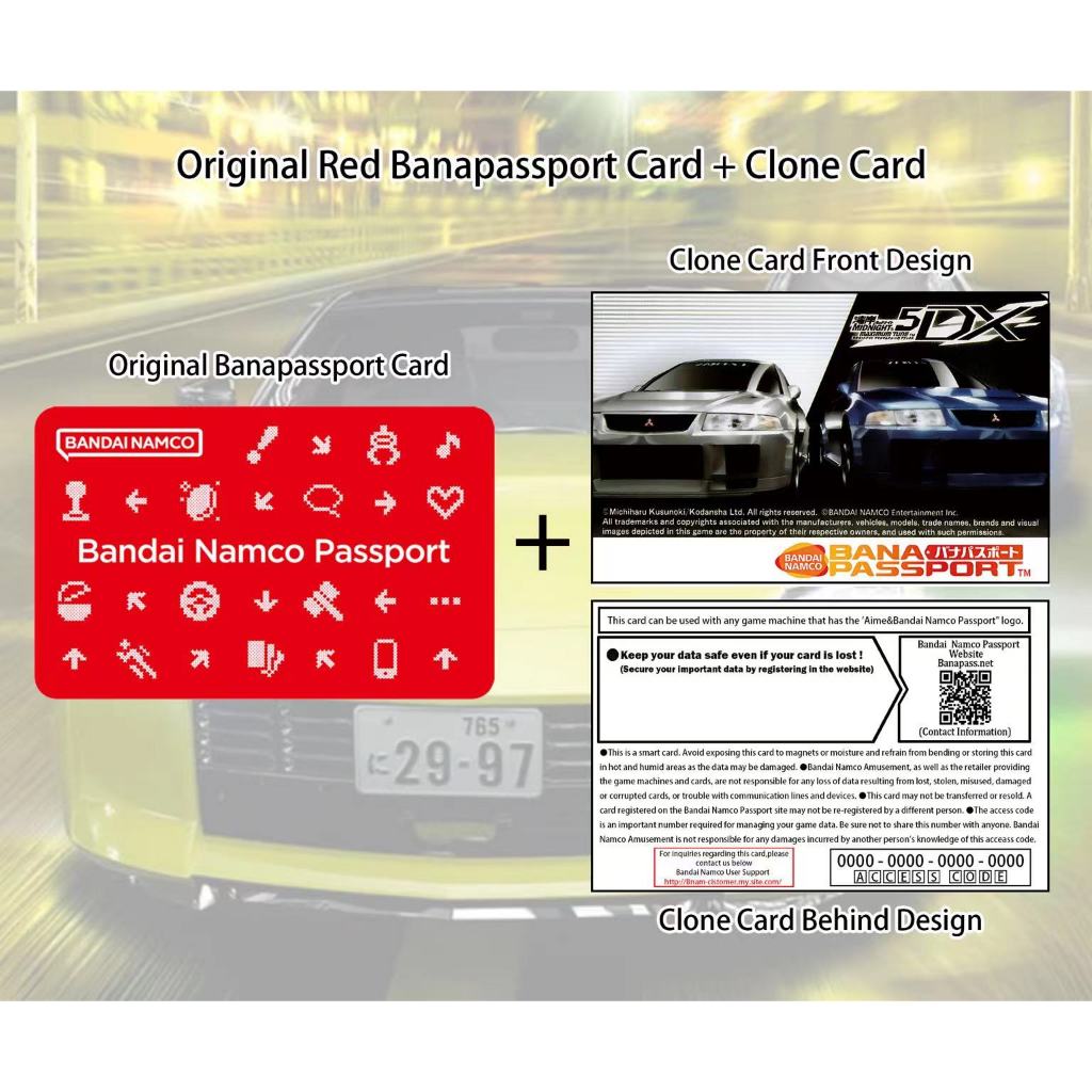 Banapassport English Version+Clone Spare Card (Wangan Midnight/Initial ...