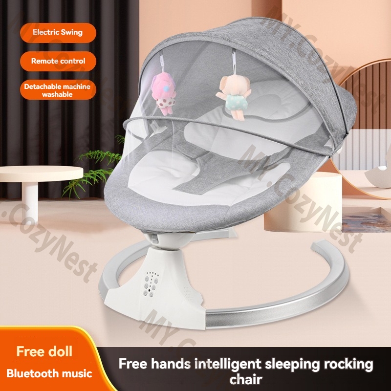 Newborn baby automatic rocking device mosquito net tent automatic ...