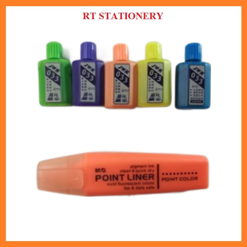 Fluorescent Highlighter Ink Refill 5 Colours (Buy5 Free1) | Shopee ...