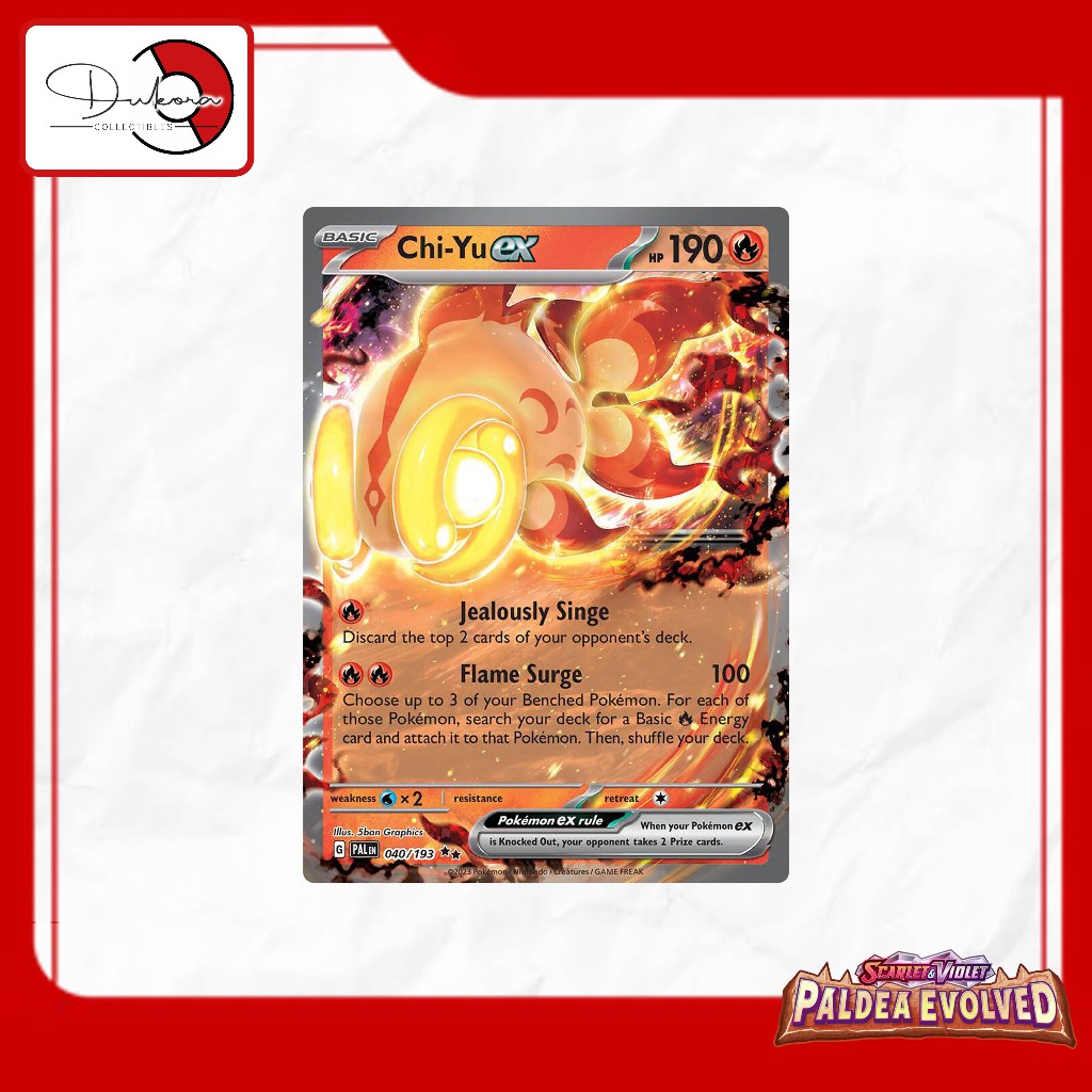 Chi-Yu EX - 040/193 - Ultra [Pokémon TCG : Paldea Evolved] | Shopee ...