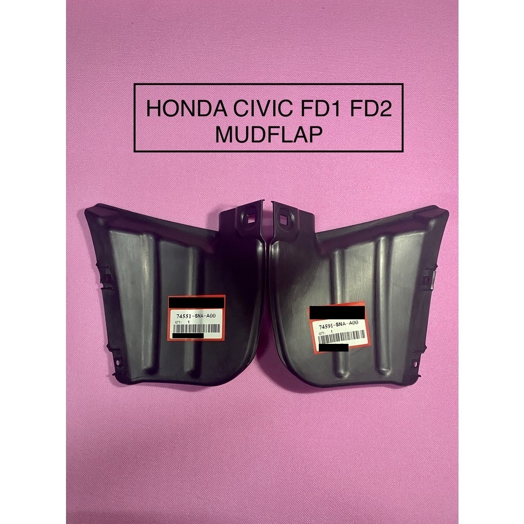 Civic FD daun pisang belakang rear inner bumper FD1 FD2 FD3 Type R SNA cover splash guard liner ...