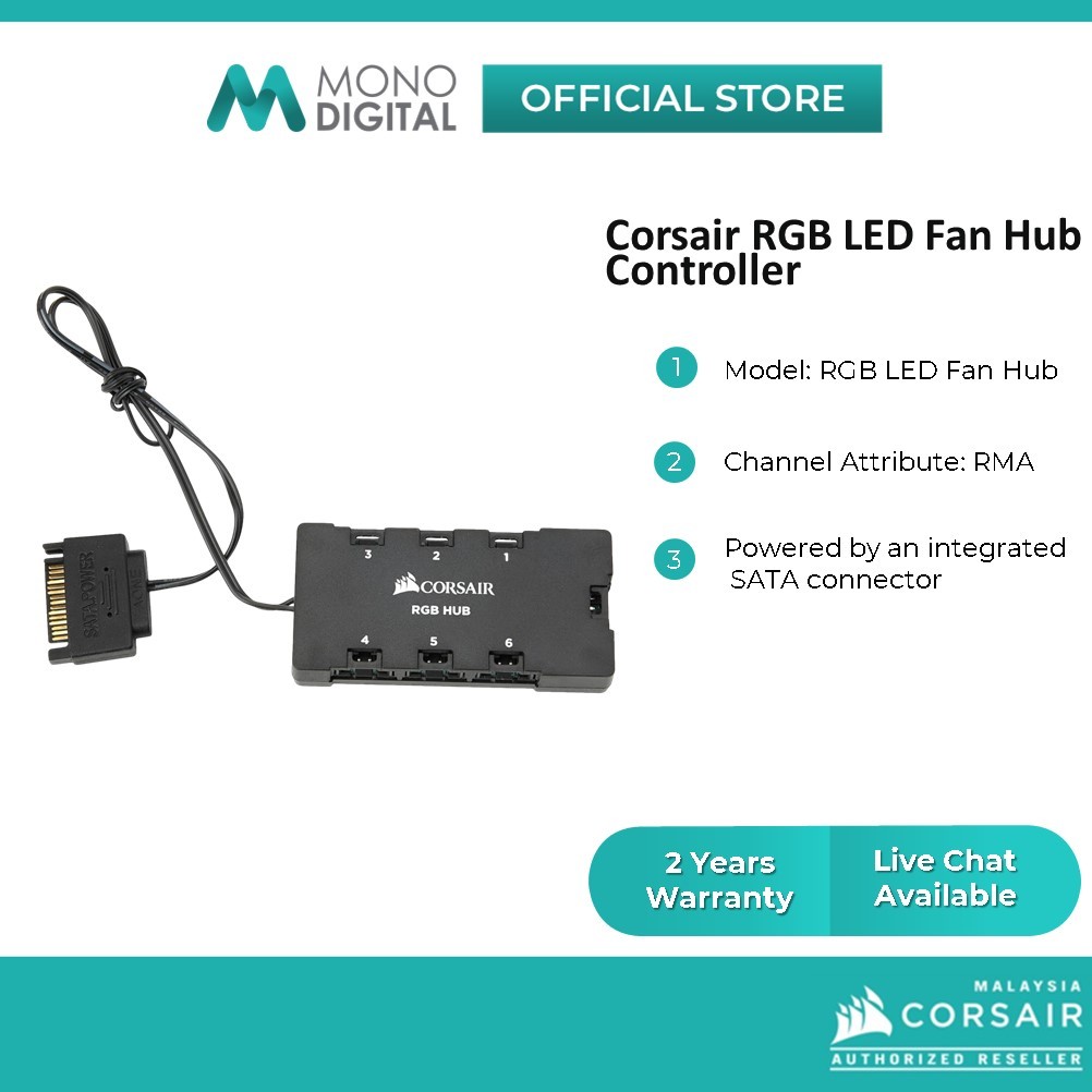 Corsair RGB LED Fan Hub Controller | Shopee Philippines