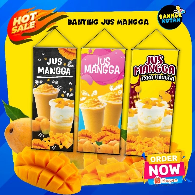 banting jus mangga/banner air mangga/jus manggo/banner pasar malam ...