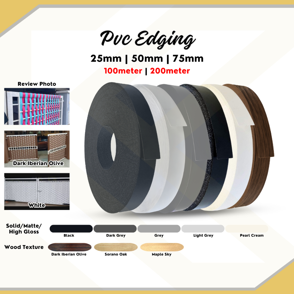 PVC Edging Banding Tape Gate PVC Adging Front Gate Decoration Pagar ...