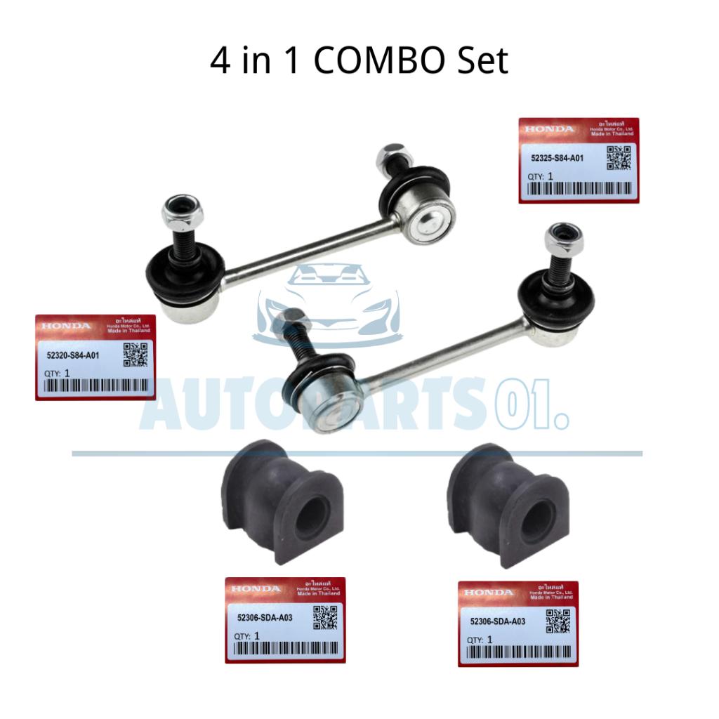[4 IN 1 COMBO SET] Honda OEM Rear Stabilizer Link / Stabilizer Bush ...