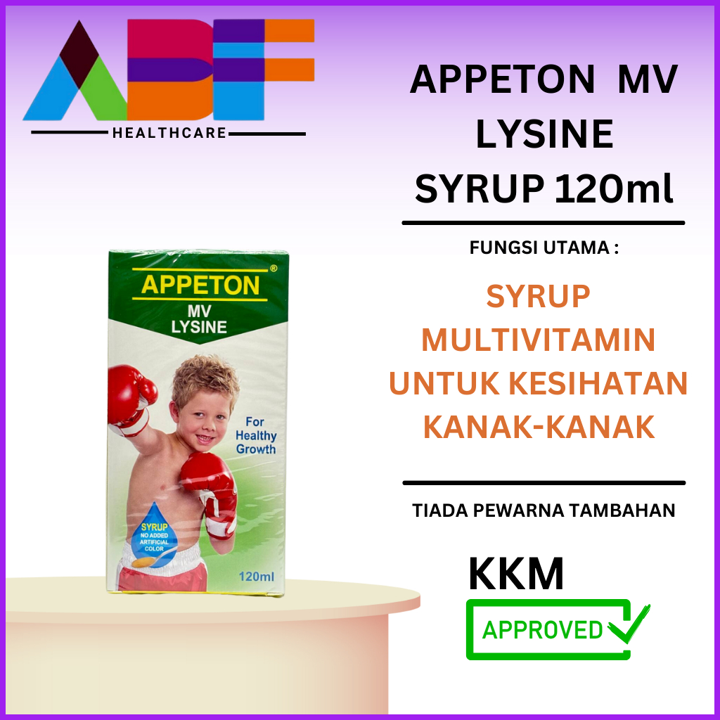 APPETON MULTIVITAMIN LYSINE SYRUP 120ml | Shopee Philippines