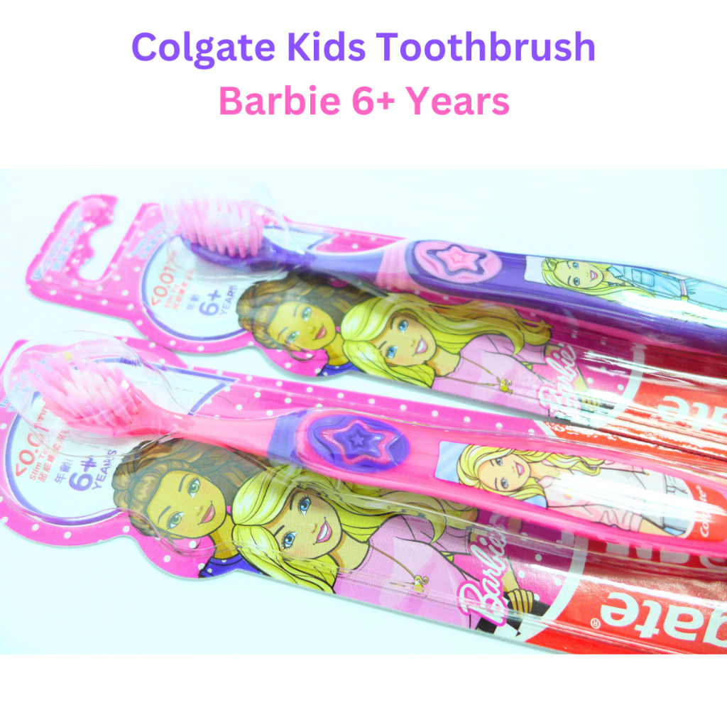 Colgate Kids Barbie Toothbrush 6+ Years (Ultra Soft) 儿童/孩童 芭比娃娃 超软毛牙刷 ...