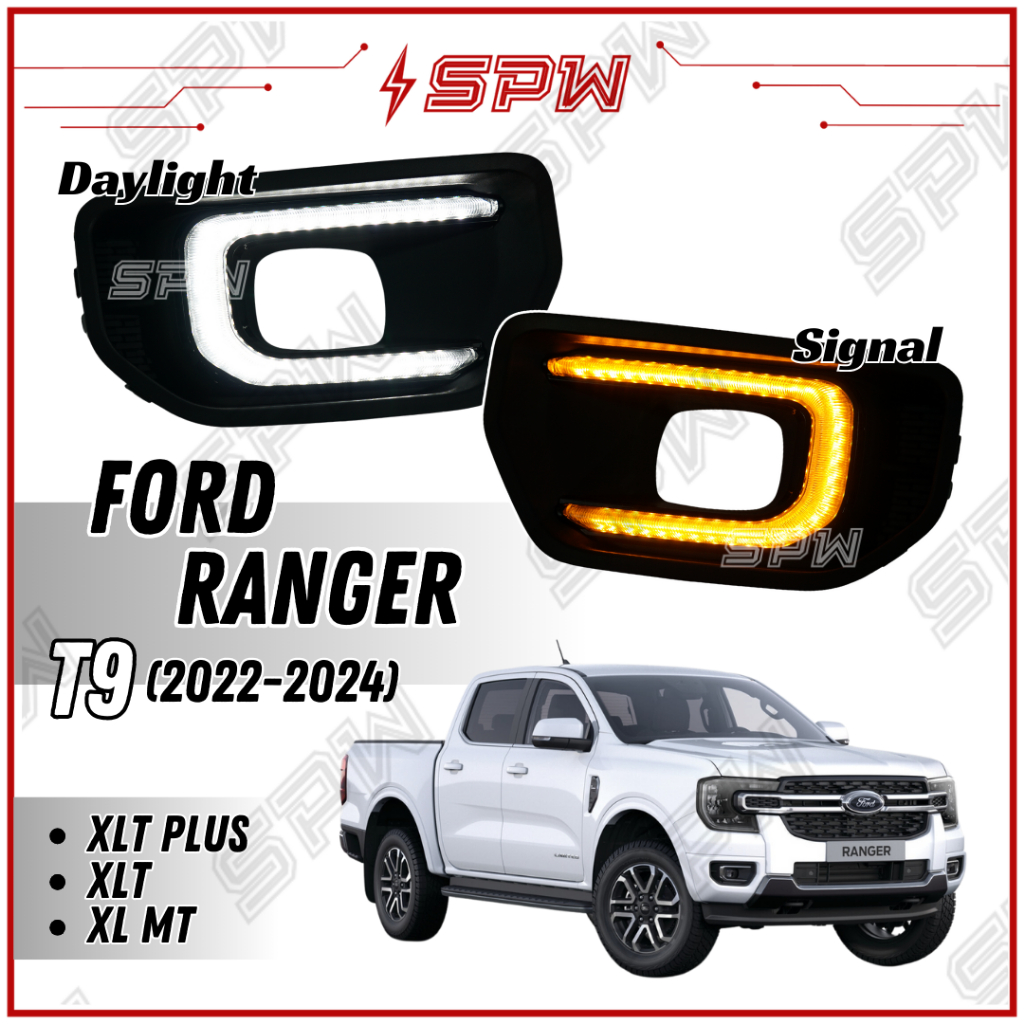 Ford Ranger T9 (2022-2025) Daylight DRL Cover Front Bumper LED XL MT ...