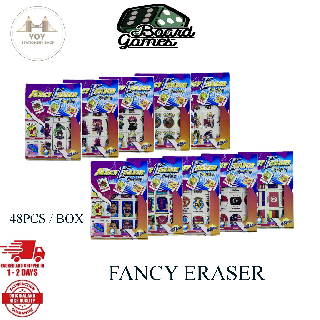 FANCY ERASER (48'S/BOX) POKEMON GO / FOOTBALL | Shopee Philippines