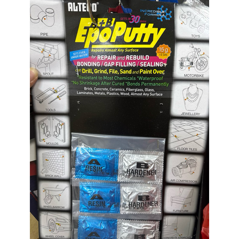 Epo Putty 2Ton Gum Super Silicone Epoxy Putty 2Tons 2 Tons 15G | Shopee ...