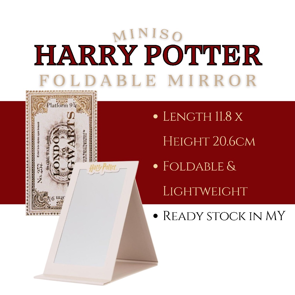 MINISO x Harry Potter Foldable & Portable Mirror Stand / Makeup ...