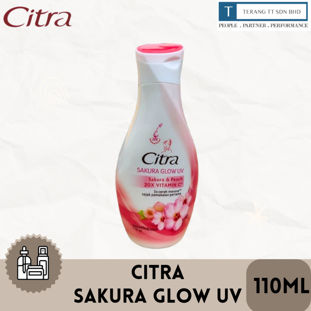 Citra Hand Body Lotion Sakura Glow UV 110ml | Shopee Philippines